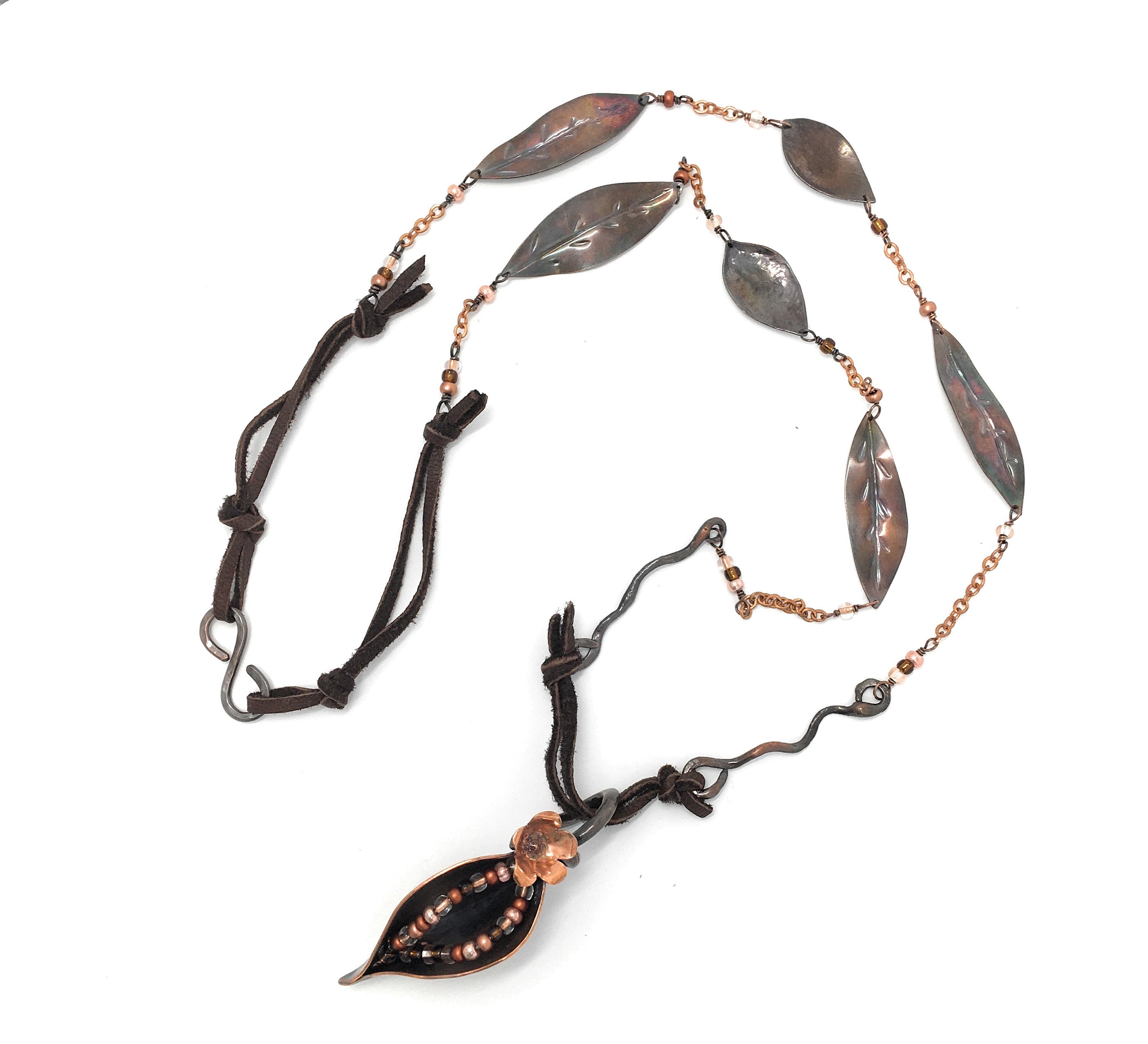 Australian Flame Tree Seed Pod Necklace- Hand Fabricated Copper ...