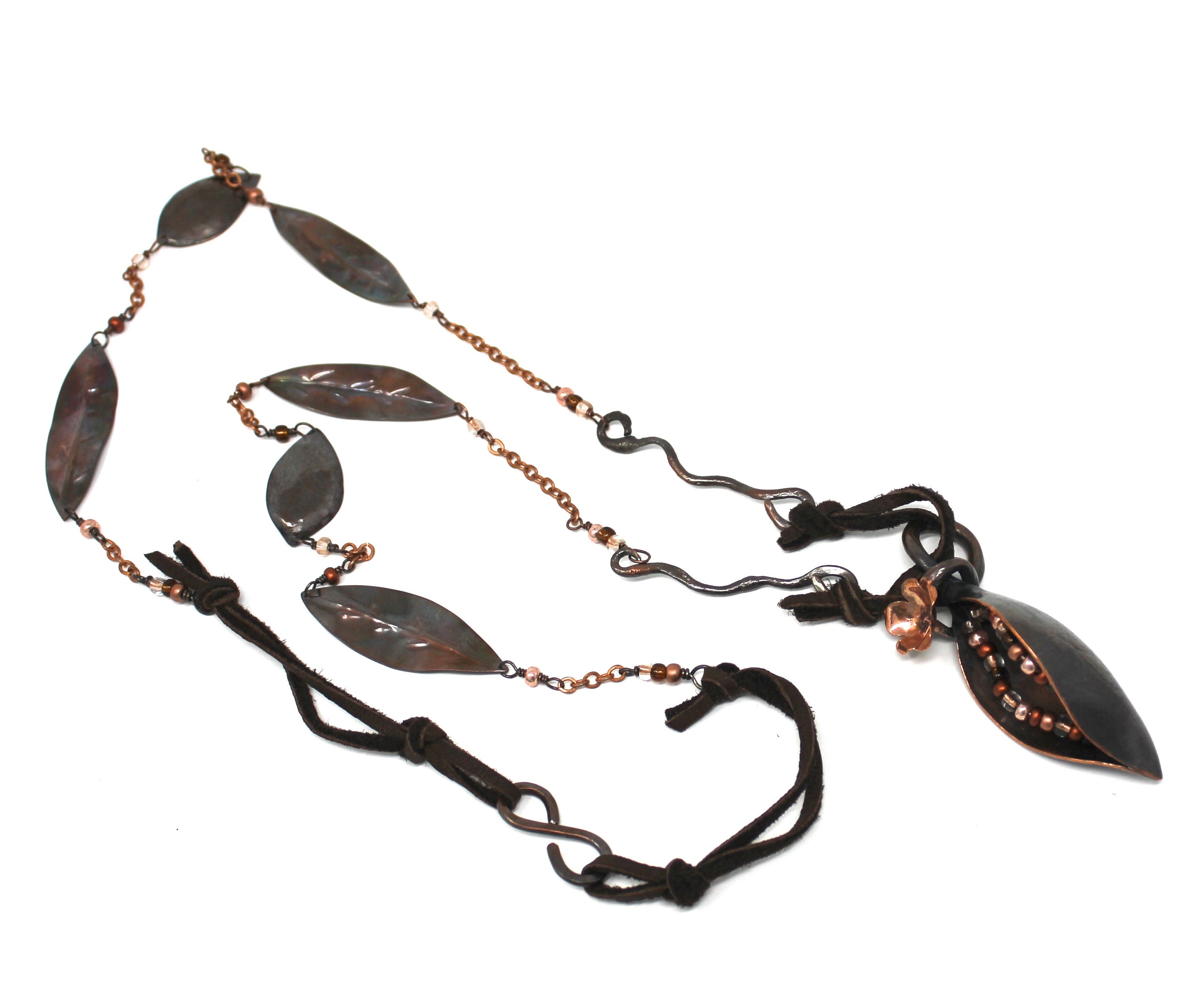 Australian Flame Tree Seed Pod Necklace- Hand Fabricated Copper ...