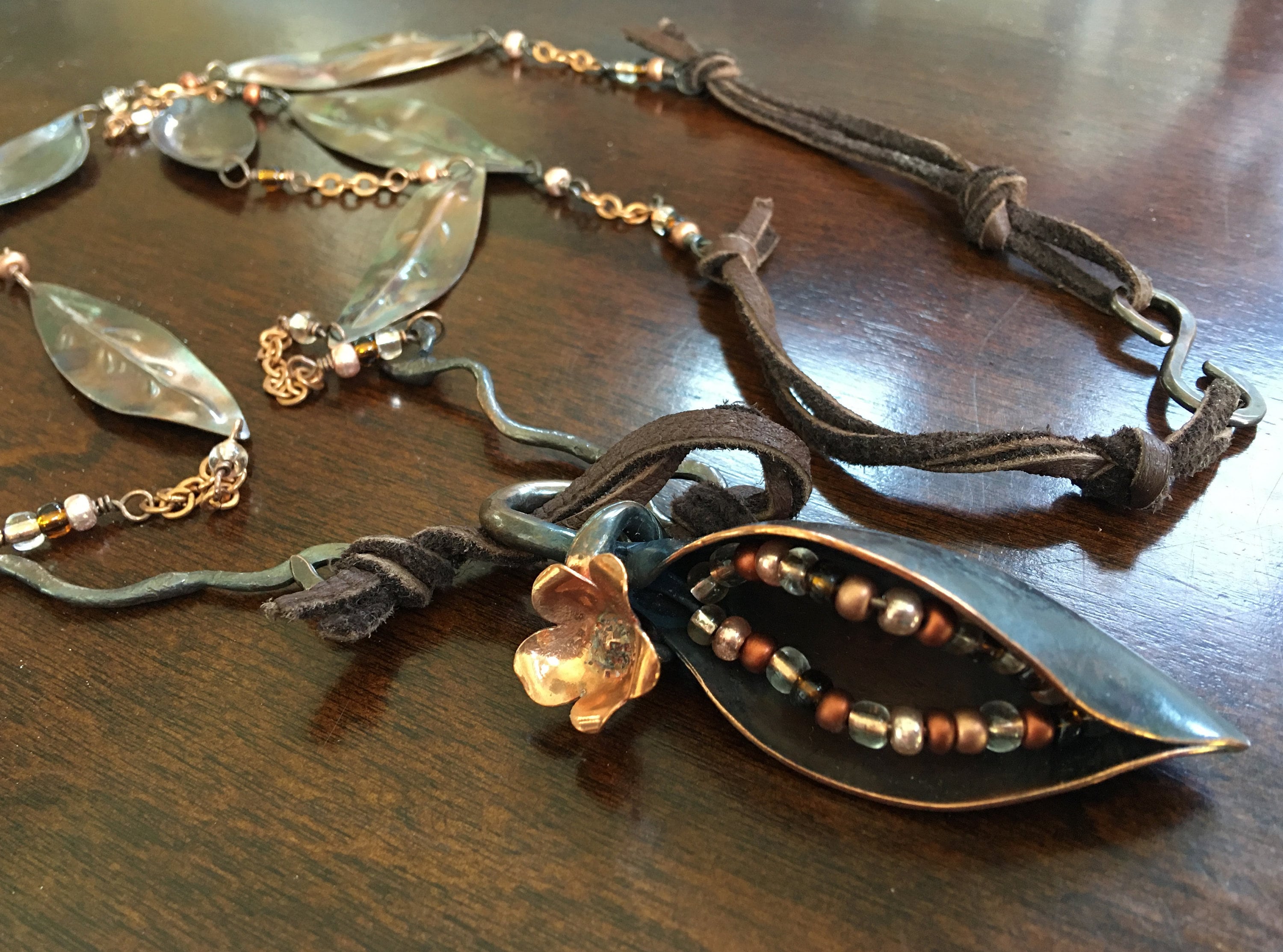 Australian Flame Tree Seed Pod Necklace Hand Fabricated Copper ...