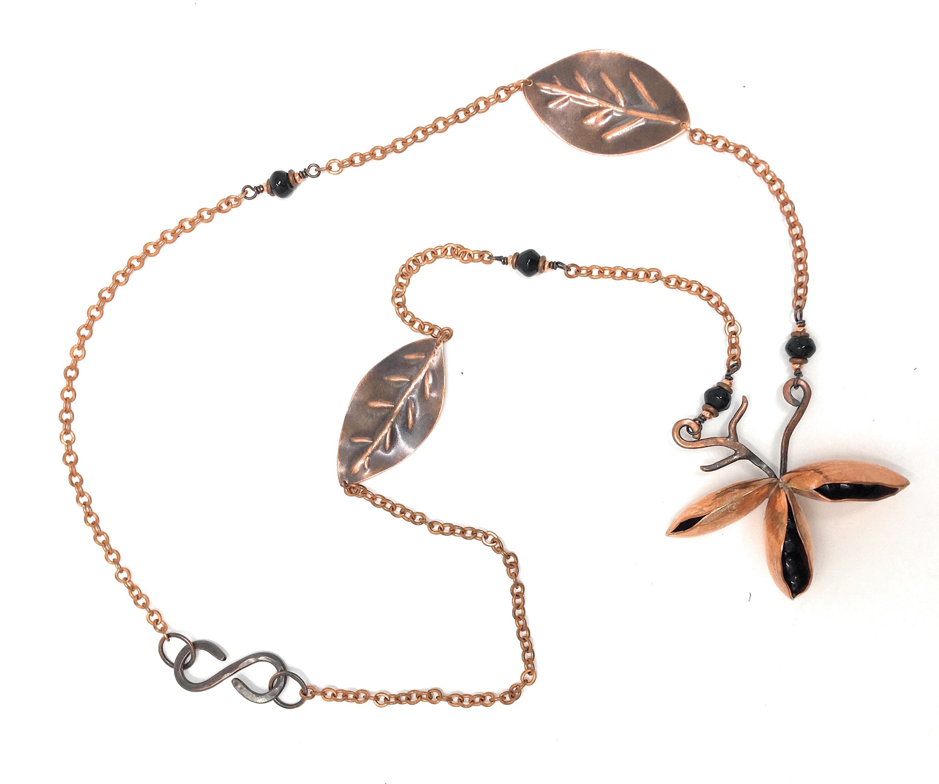 Australian Peanut Tree Seed Pod Necklace Hand Fabricated Copper Metal ...