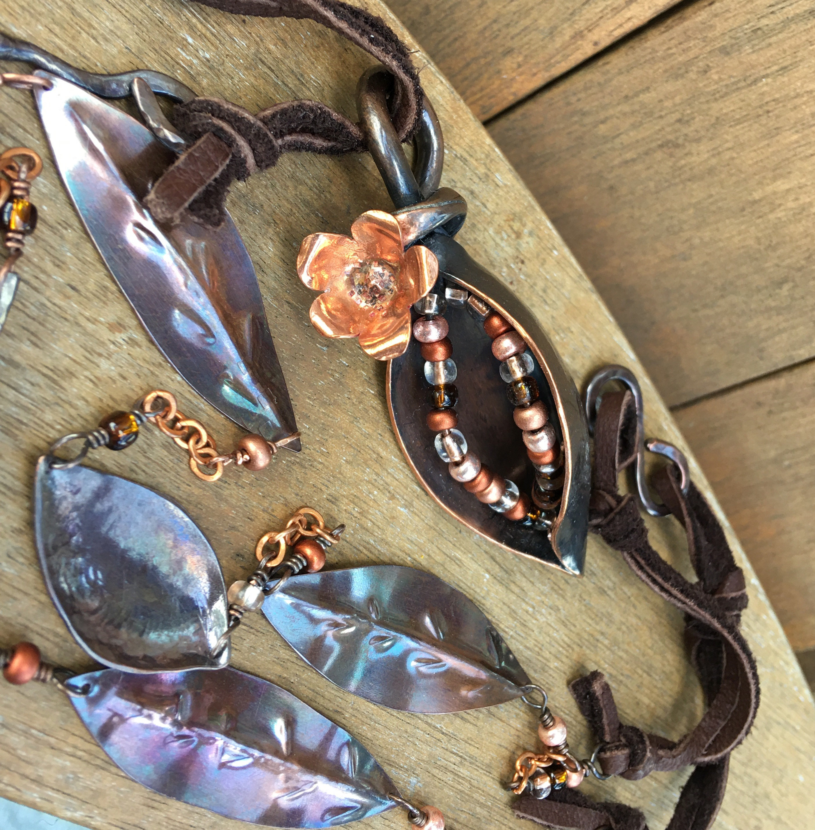 Australian Flame Tree Seed Pod Necklace- Hand Fabricated Copper ...