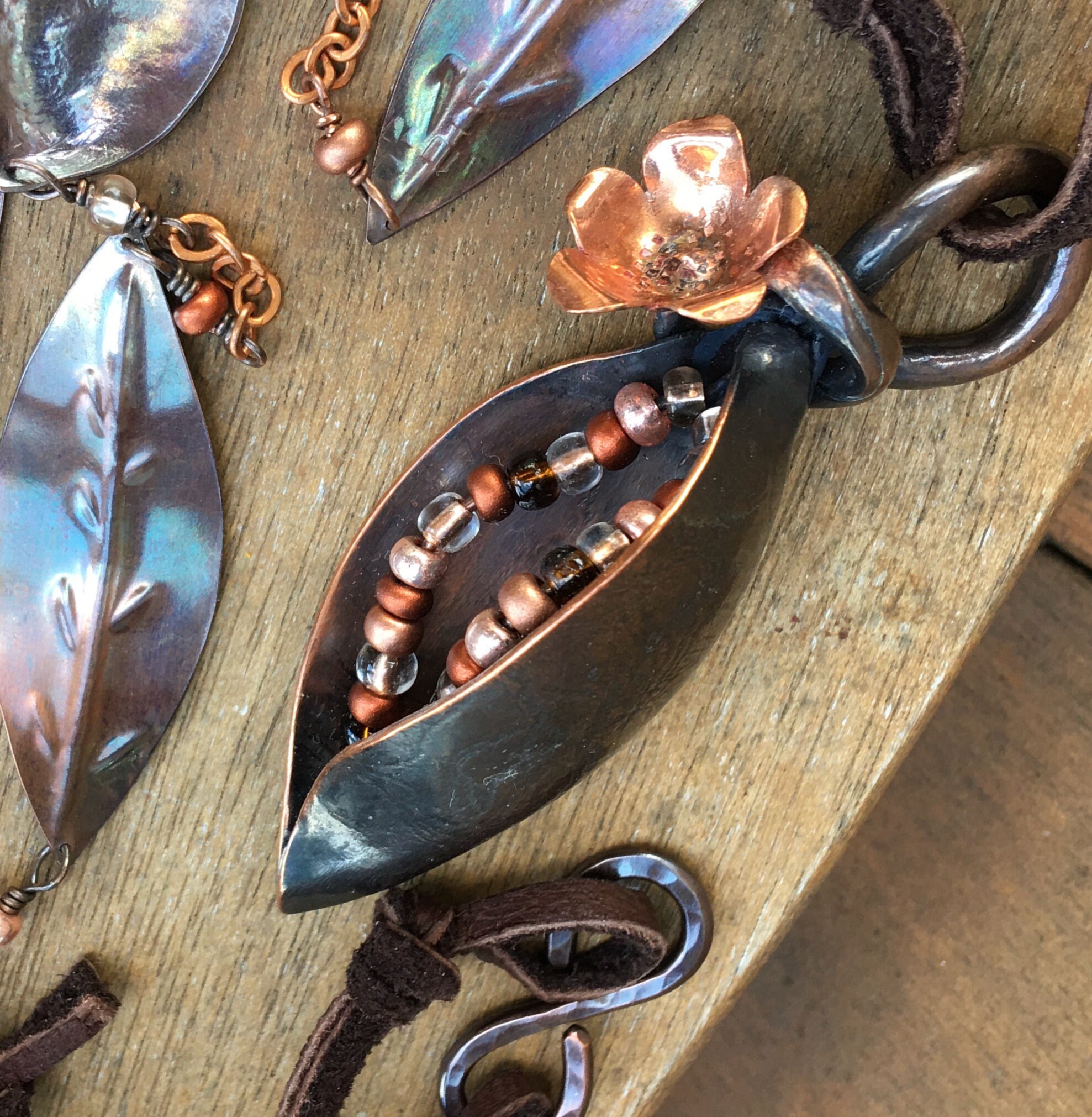 Australian Flame Tree Seed Pod Necklace- Hand Fabricated Copper ...