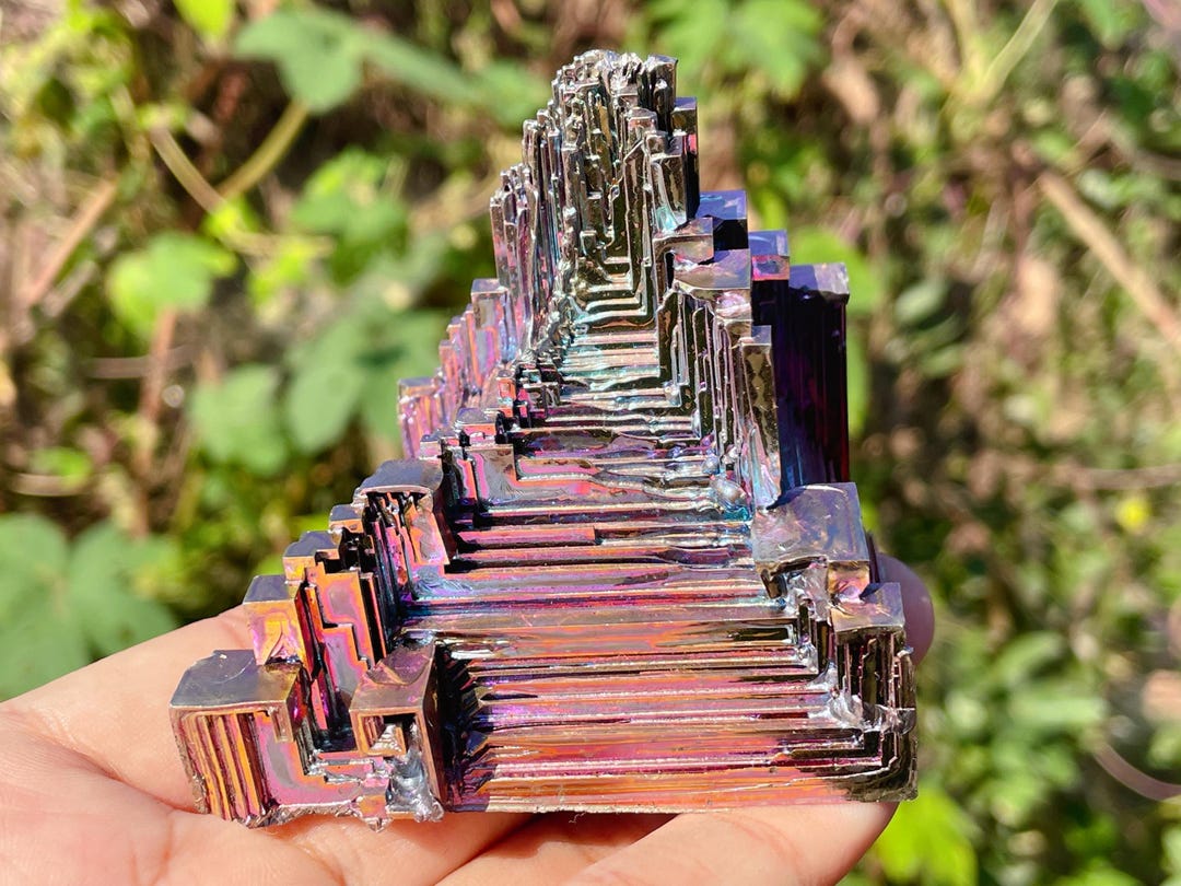 Rainbow Bismuth Stone Specimen: Raw Gemstone Crystal for Home Decor - Etsy