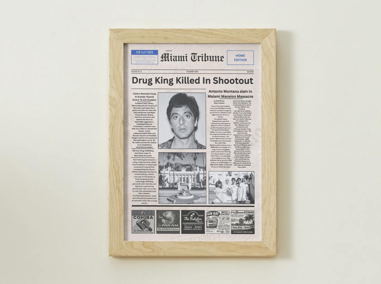 Scarface Poster Newspaper - Etsy