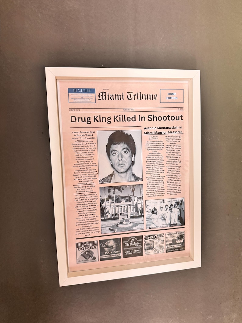 Scarface Poster Newspaper - Etsy