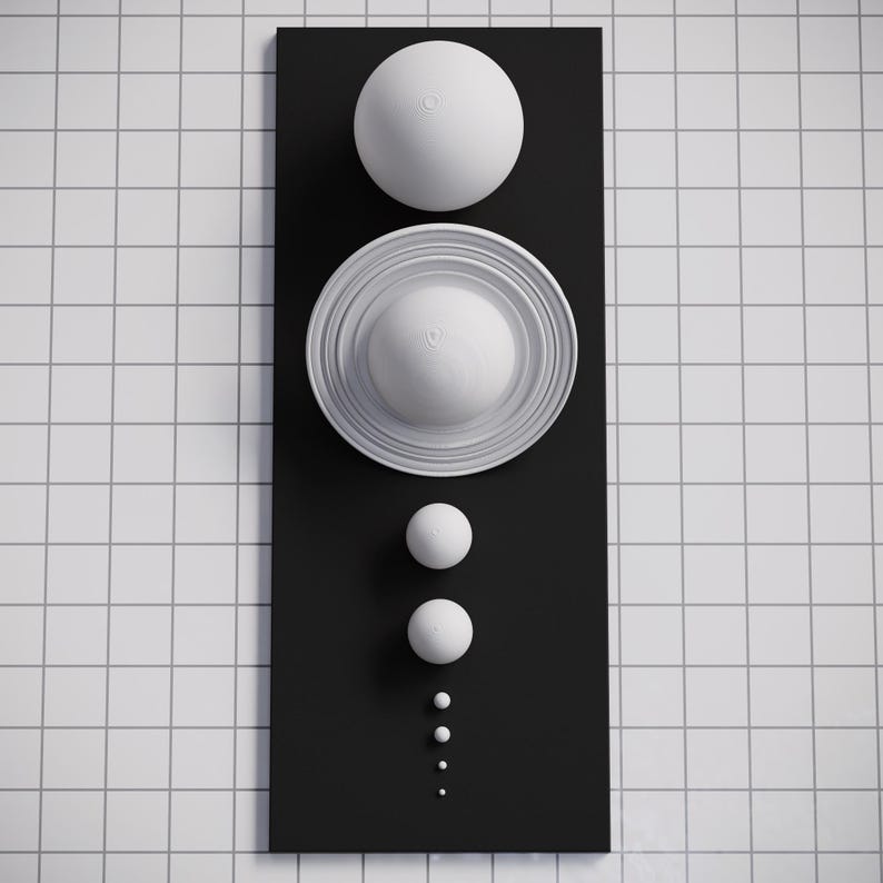 3D Printed Solar System Scale Model Planets Astronomy - Etsy