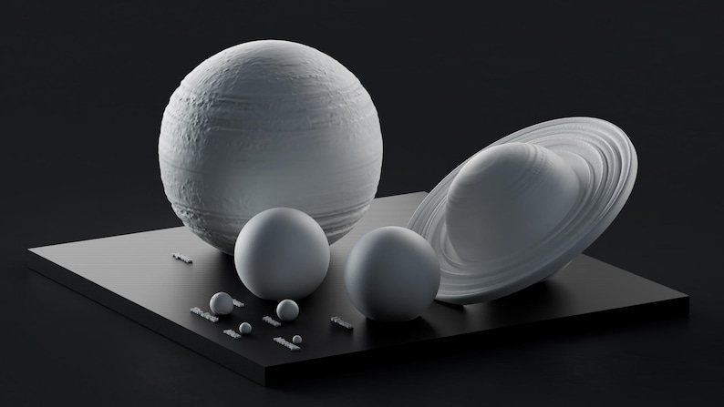 Solar System Scale Model Planets Astronomy 3D Printed - Etsy Australia
