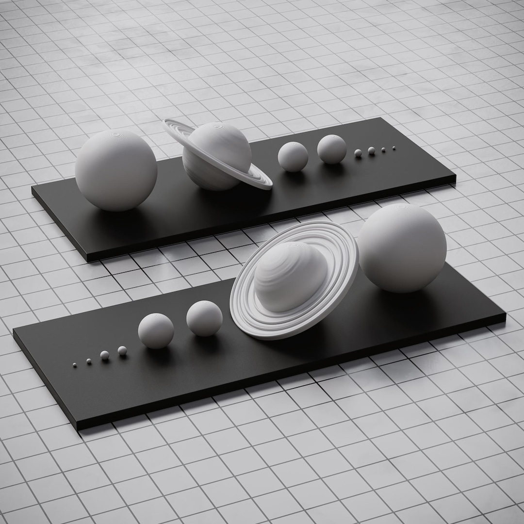 3D Printed Solar System Scale Model Planets Astronomy - Etsy