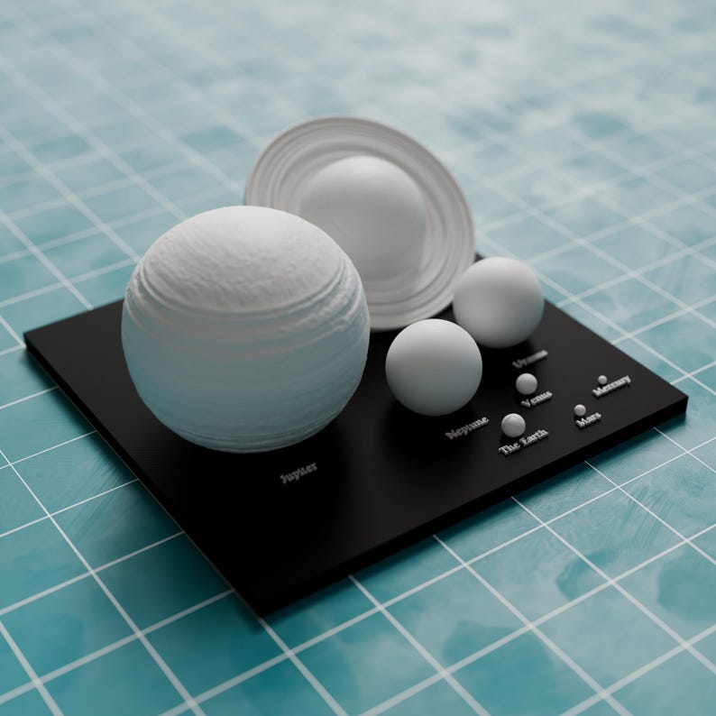 Solar System Scale Model Planets Astronomy 3D Printed - Etsy