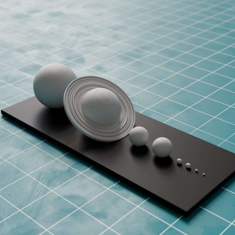 3D Printed Solar System Scale Model Planets Astronomy - Etsy