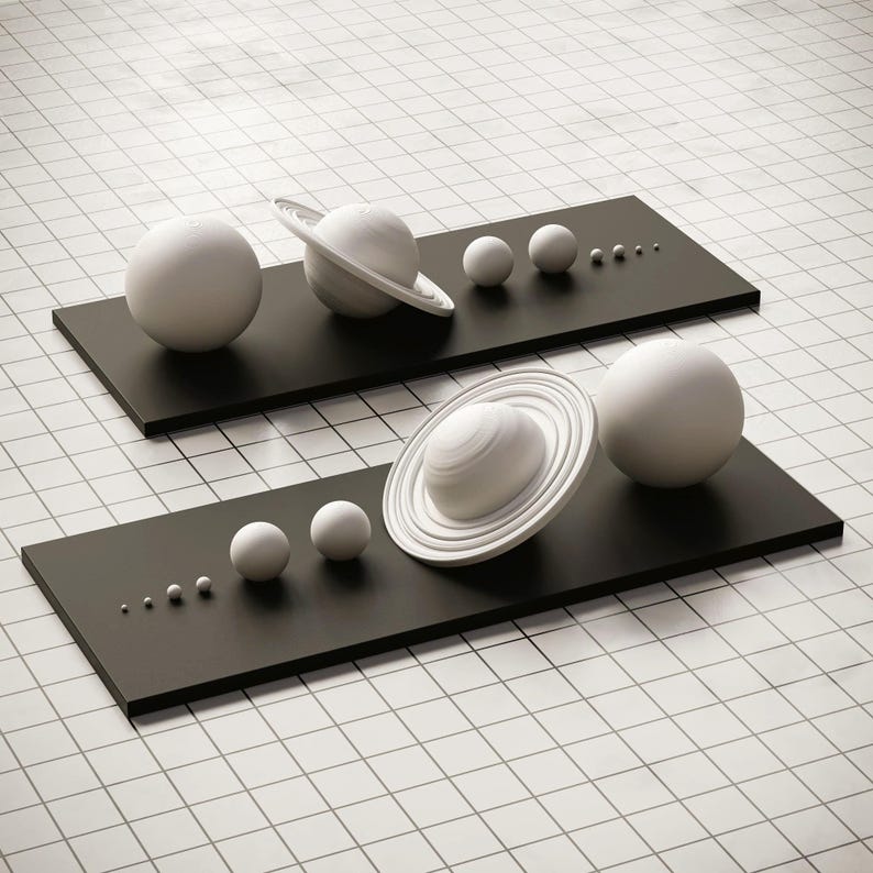 3D Printed Solar System Scale Model Planets Astronomy - Etsy