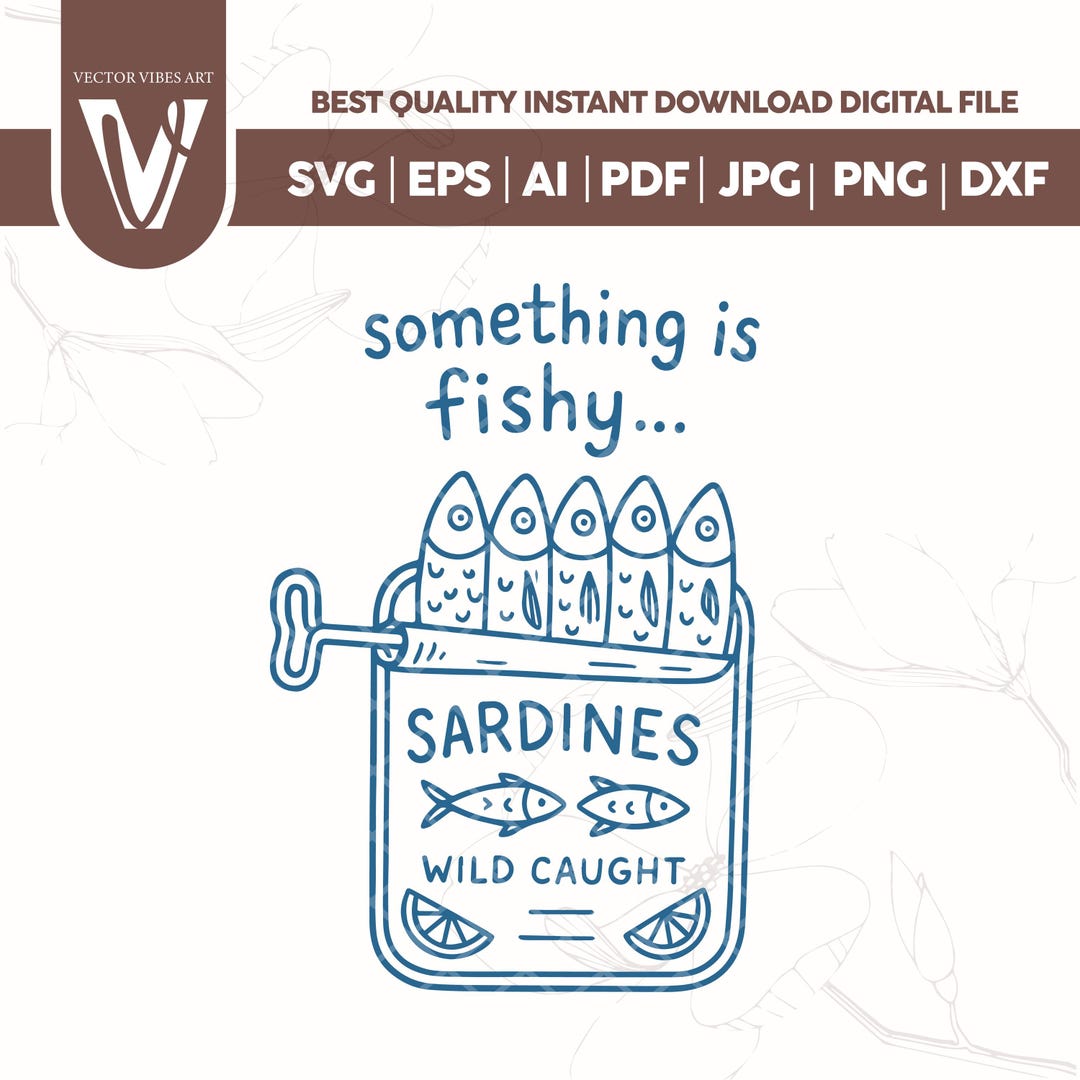 Sardine Can Clipart SVG PNG | Coastal Coquette Art (digital Download ...