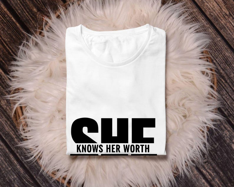 She Knows Her Worth SVG, Woman Empowerment Design (digital Download) - Etsy