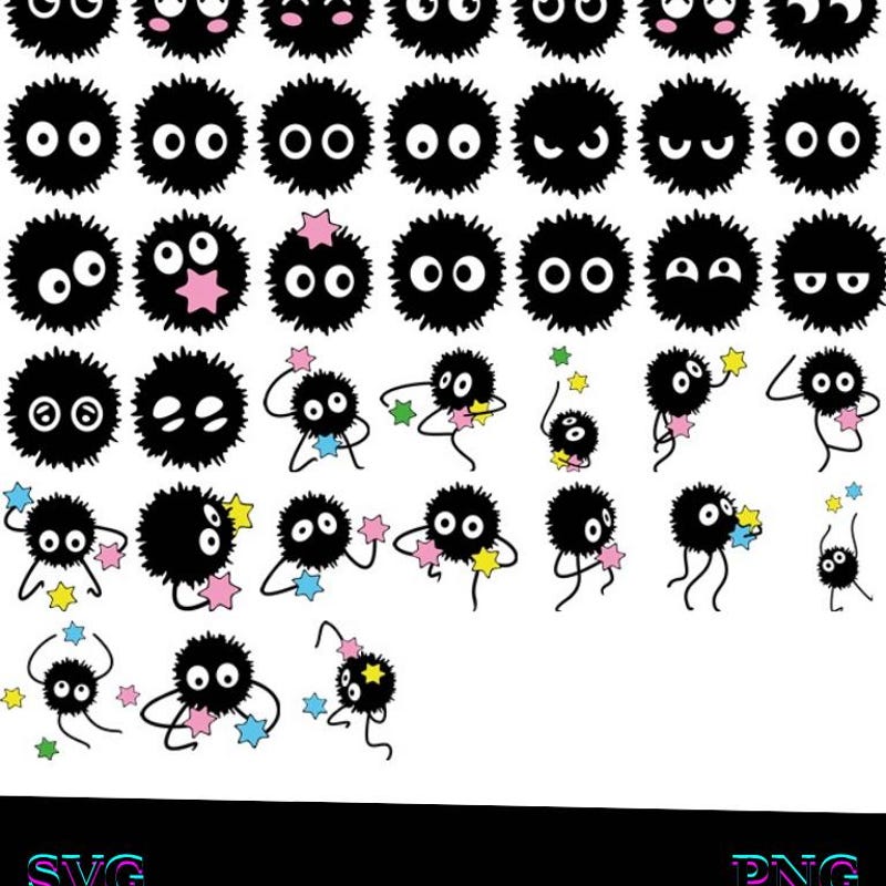 Soot Sprite Svg and Png - Etsy