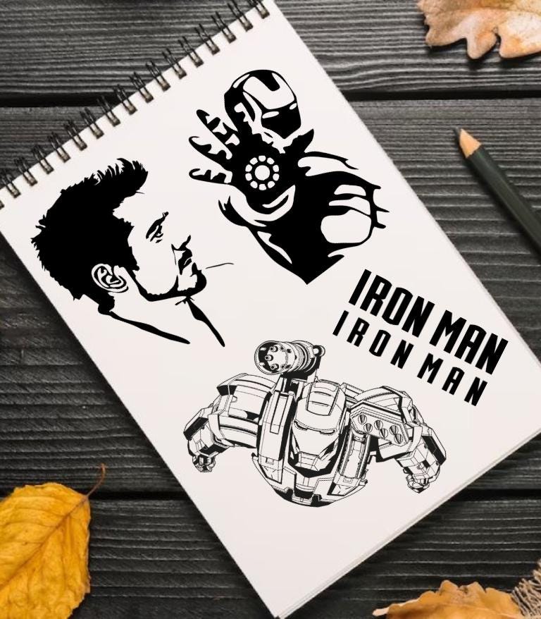 Iron Man Svg- Iron Man Png- Iron Man Eps- Iron Man Dxf- Iron Man ...