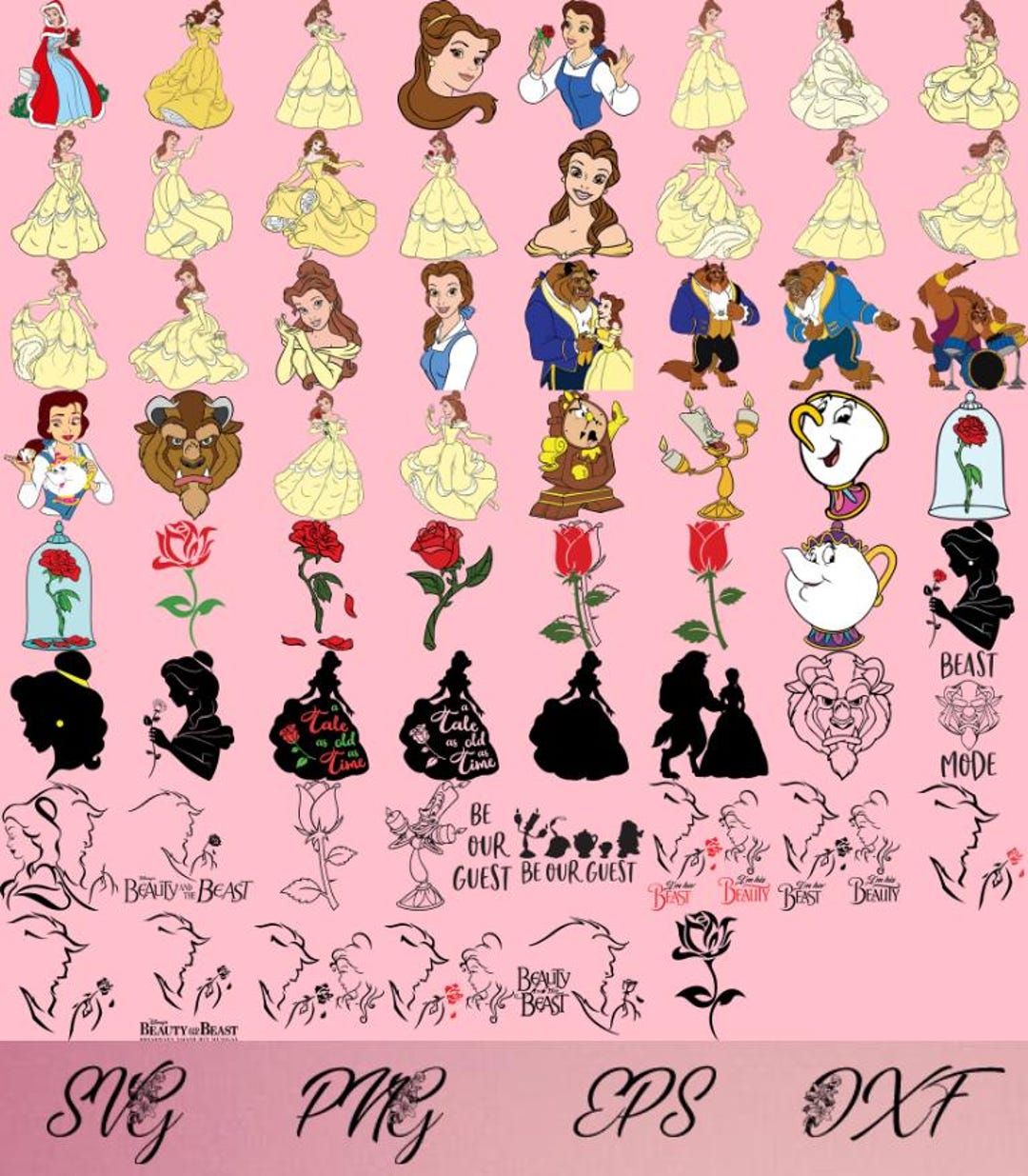 Beauty Beast Svg- Beauty Beast Png- Beauty Beast Eps- Beauty Beast Dxf ...