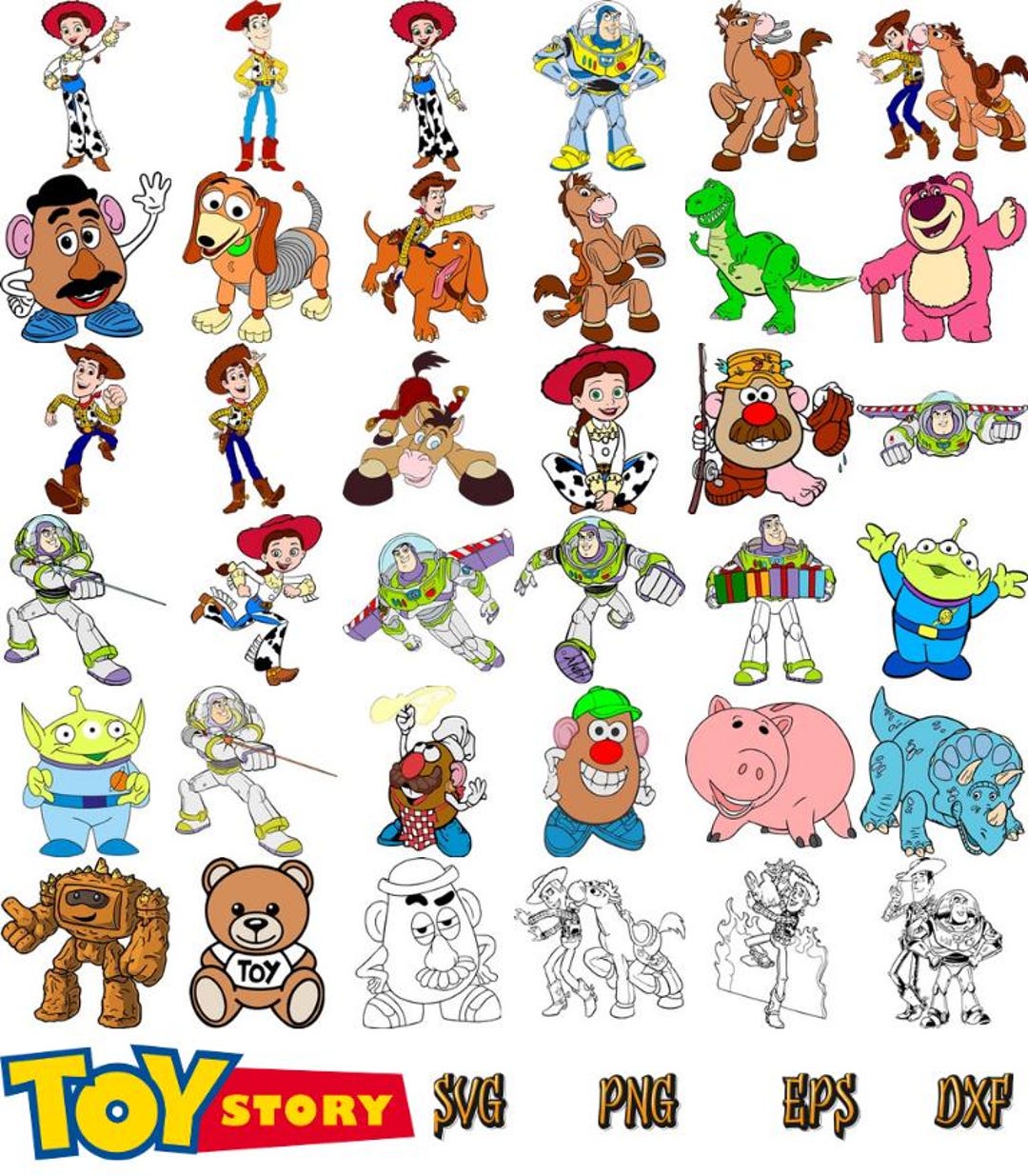 Toy Story Svg- Toy Story Png- Toy Story Eps- Toy Story Dxf- Toy Story ...