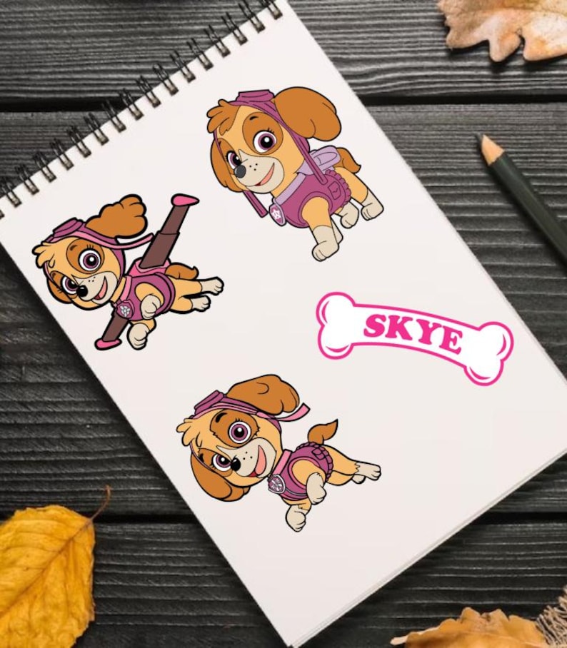 Paw Patrol Skye Digital Files- Paw Patrol Skye Digital Prints- Cartoon ...