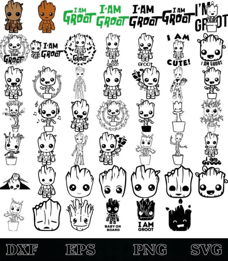 Groot Svg- Groot Png- Groot Eps- Groot Dxf- Groot- Digital Files ...