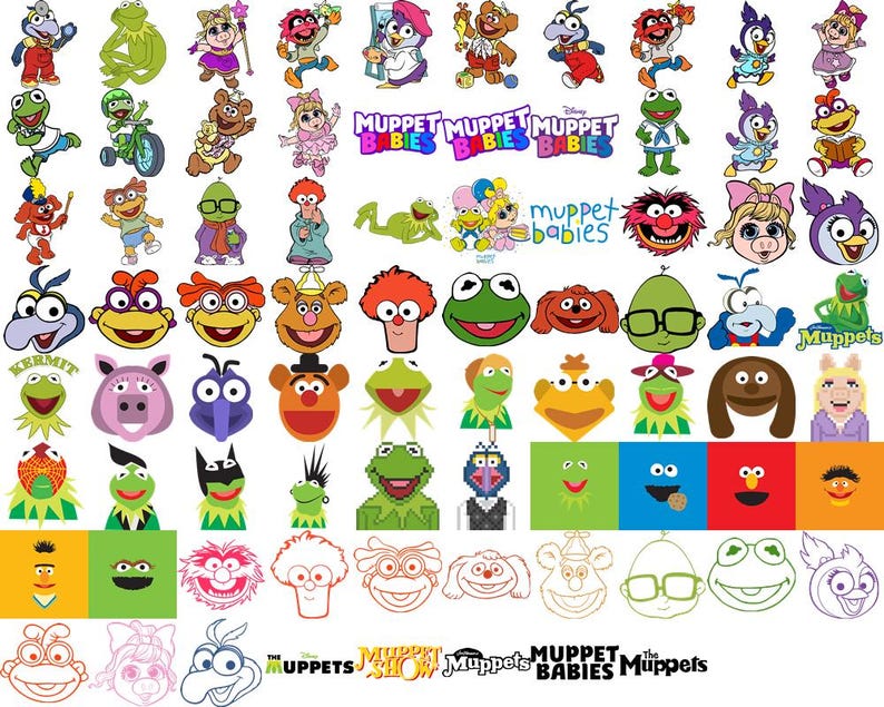 Muppets Digital Stickers- Muppets Stickers- Digital Files- Muppets ...