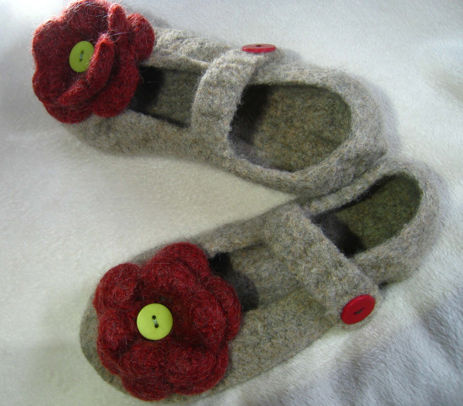 CROCHET PATTERN Felted Wool Mary Jane Slipper, Adult Slipper, Felted ...