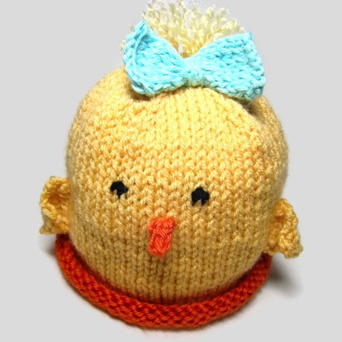 Knit Pattern- Chick Hat, Knit Baby Hat, Knit Pattern,beanie Chick Hat ...