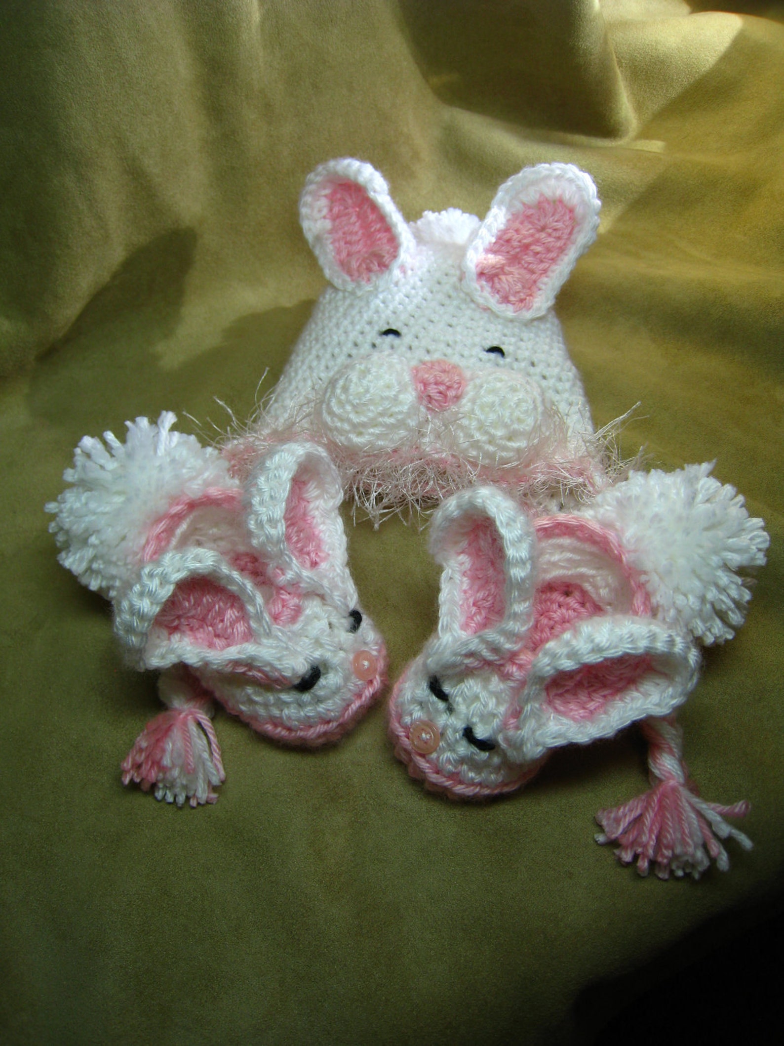 CROCHET PATTERN -shoe, Bootie, Baby Bunny Slippers,bunny Hat Beanie ...