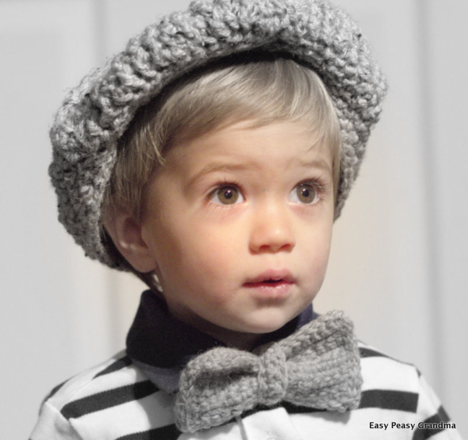 CROCHET PATTERN - Cap and Bow Tie, Derby, Golf, Hat, PDF File Instant ...