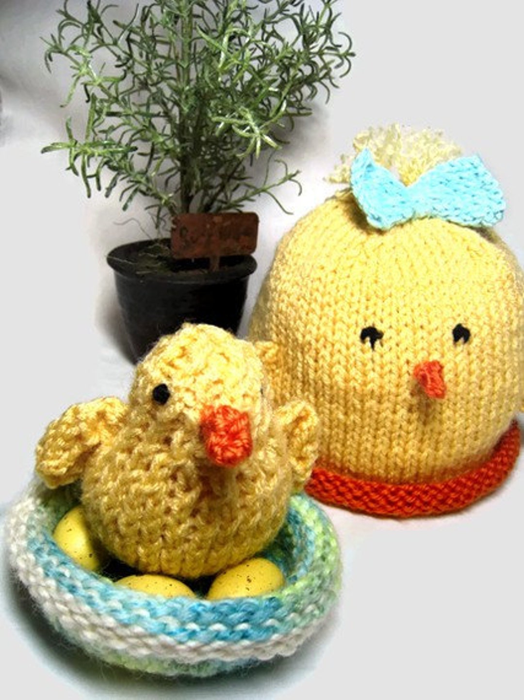 Knit Pattern- Chick Hat, Knit Baby Hat, Knit Pattern,beanie Chick Hat ...