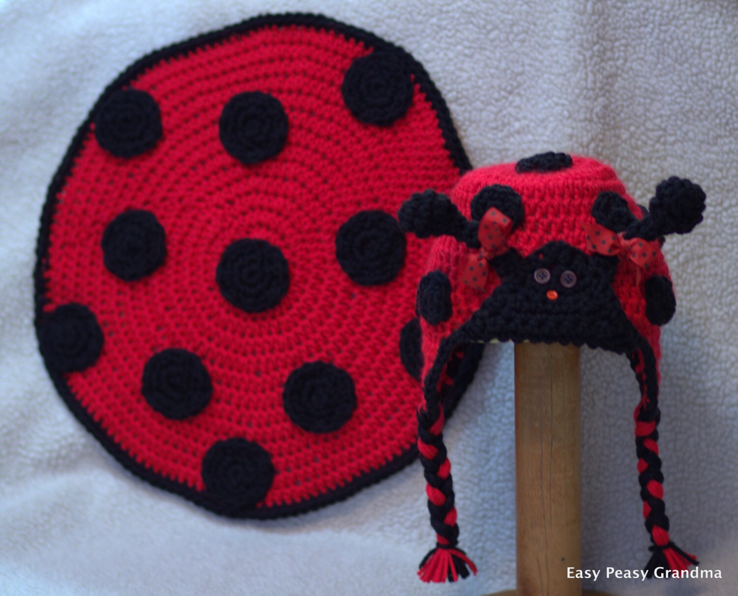 CROCHET PATTERN - Ladybug, Newborn, Baby, Photo, Prop, Blanket, PDF ...