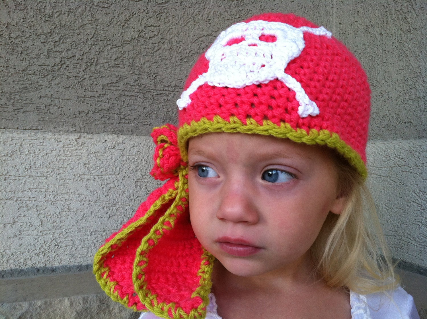 CROCHET PATTERN - Hat, Pink Pirate Hat, Bandana and Flower PDF Pattern ...