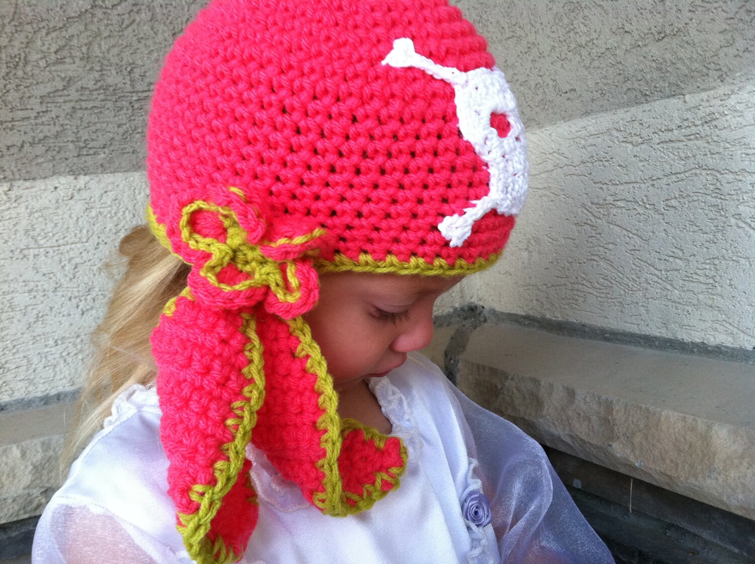CROCHET PATTERN - Hat, Pink Pirate Hat, Bandana and Flower PDF Pattern ...