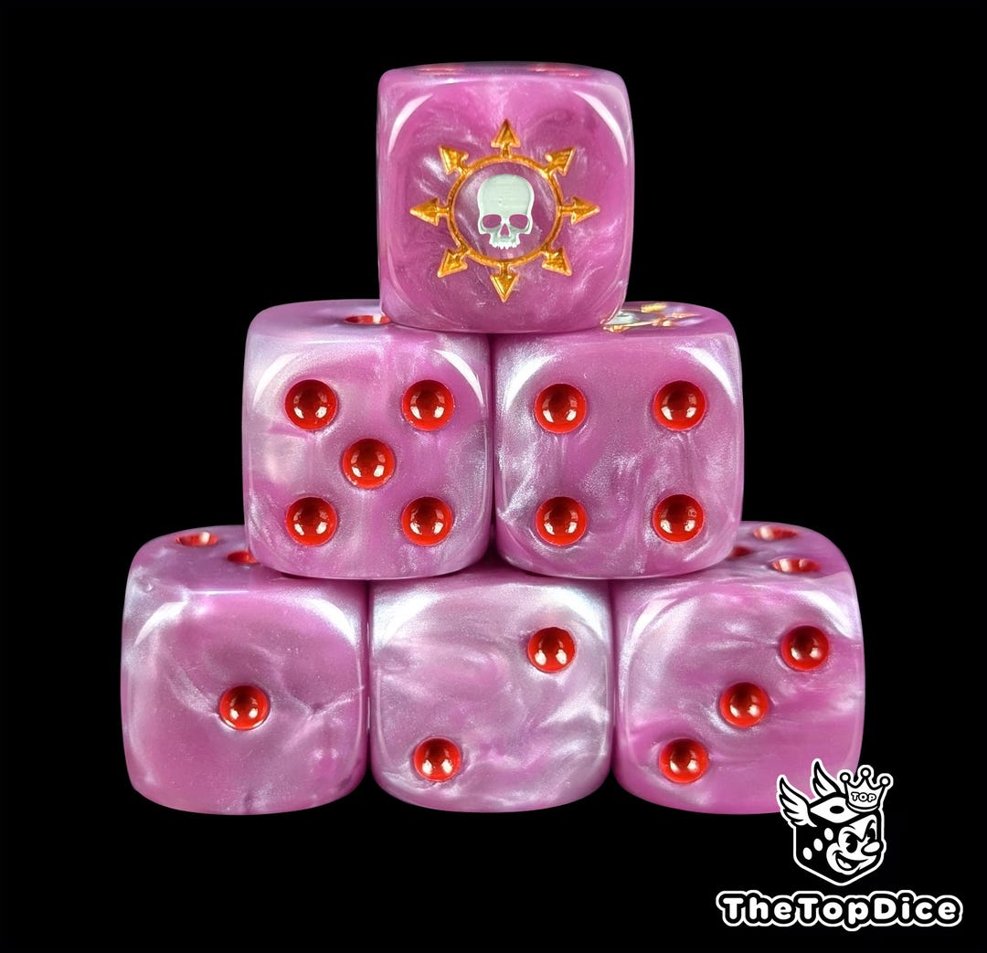 Purple Resin D6 Dice, Void Ruin Sigil, Grimdark Tabletop Battles - Etsy