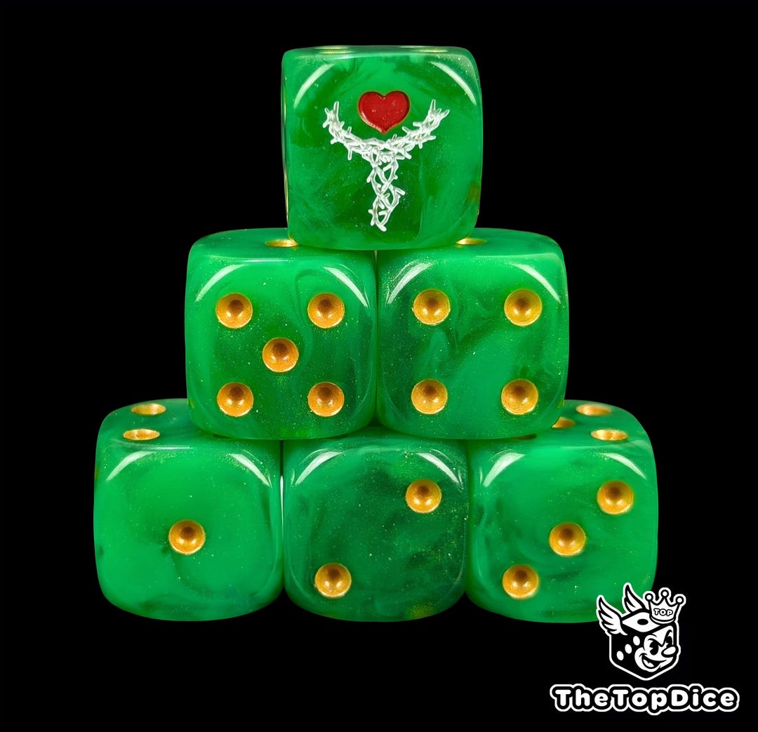 Rose Chalice Dice, Chalice of Thorns Dice, Ideal for Grimdark Tabletop ...