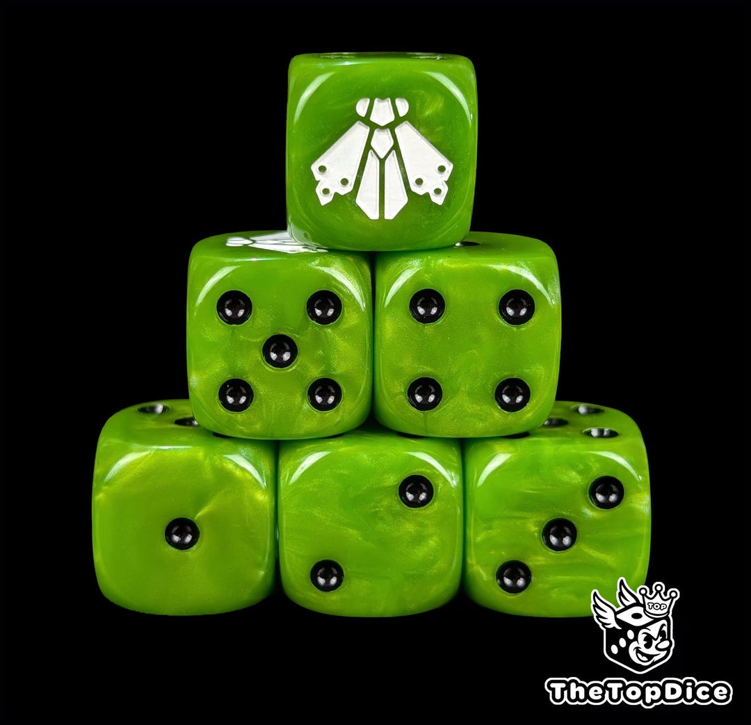 Rotten Green Resin D6 Dice, Rot Fly Sigil, Grimdark Tabletop Battles ...