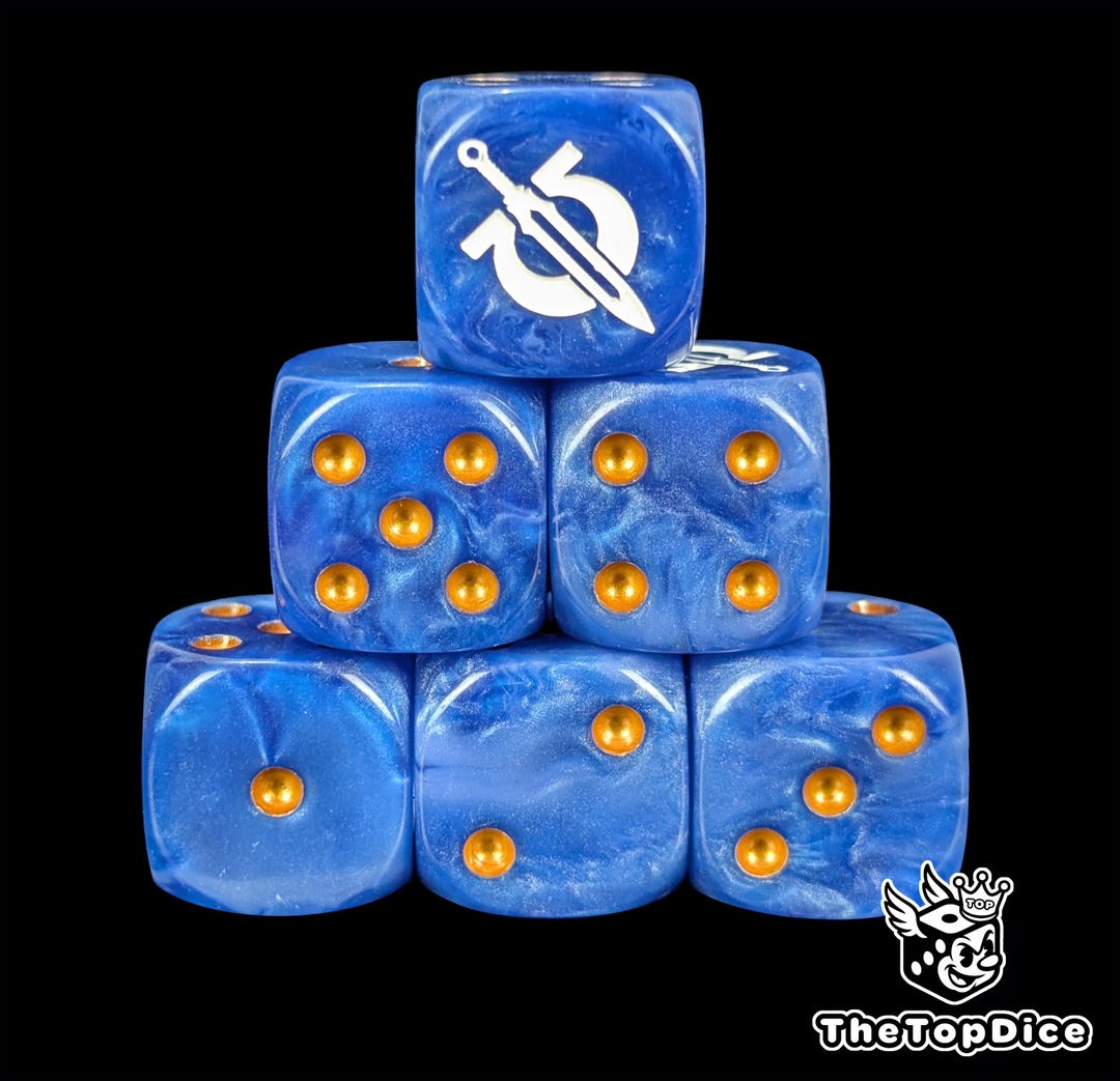 Omega Sword Dice, Custom Omega Dice, Ideal for Grimdark Tabletop ...