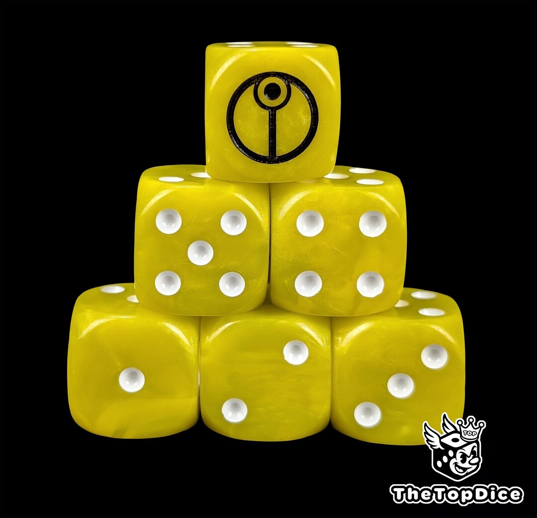 Yellow Pathfinders Dice, Blue Alien Dice, Ideal for Grimdark Tabletop ...
