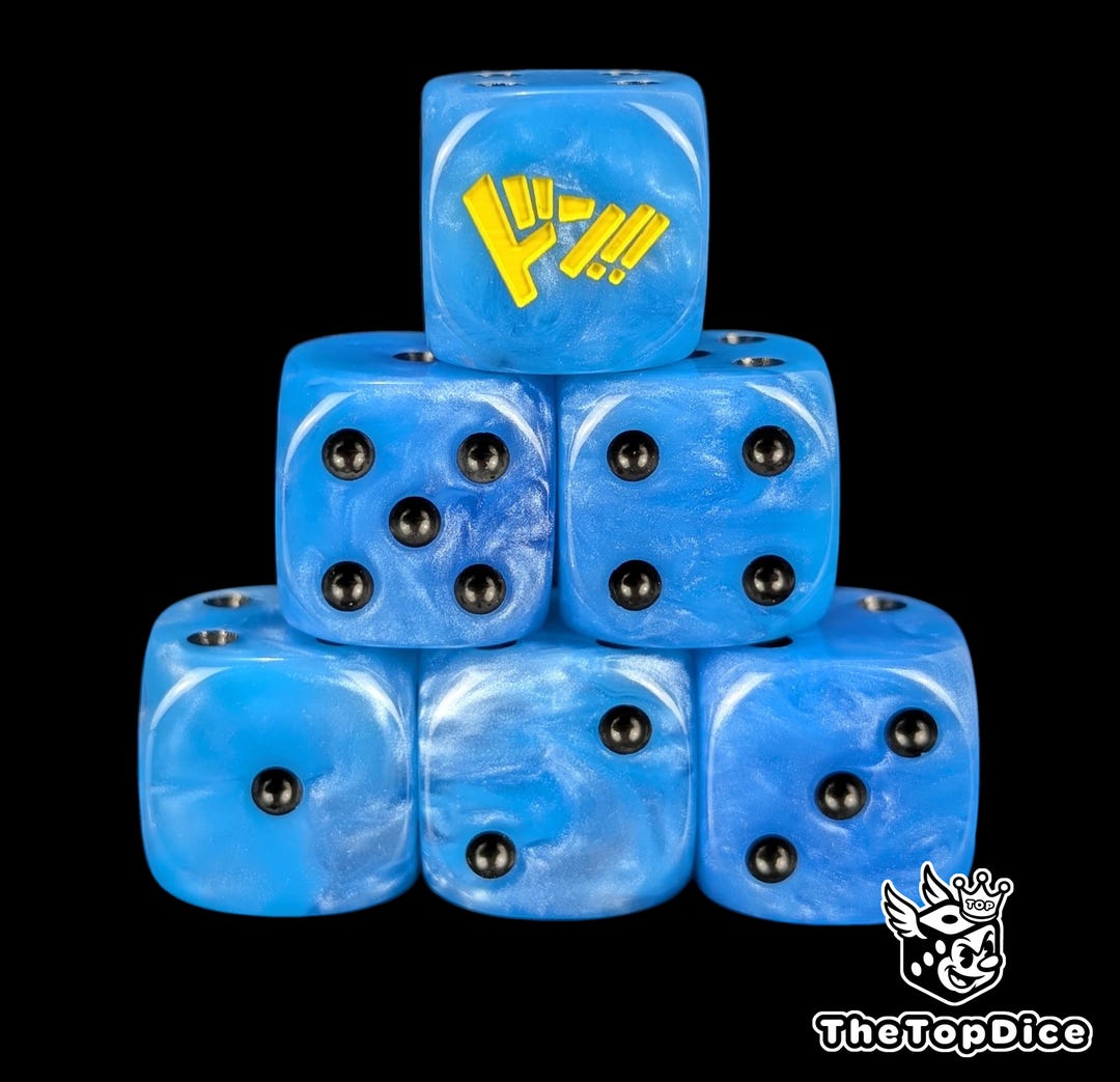 Blue Pirate DON!! Dice Pair Resin D6 Tokens for Anime TCG, Energy ...