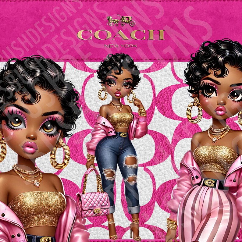 Super Cute Modern Betty Boop Purse Tumbler Wrap PNG High Resolution ...