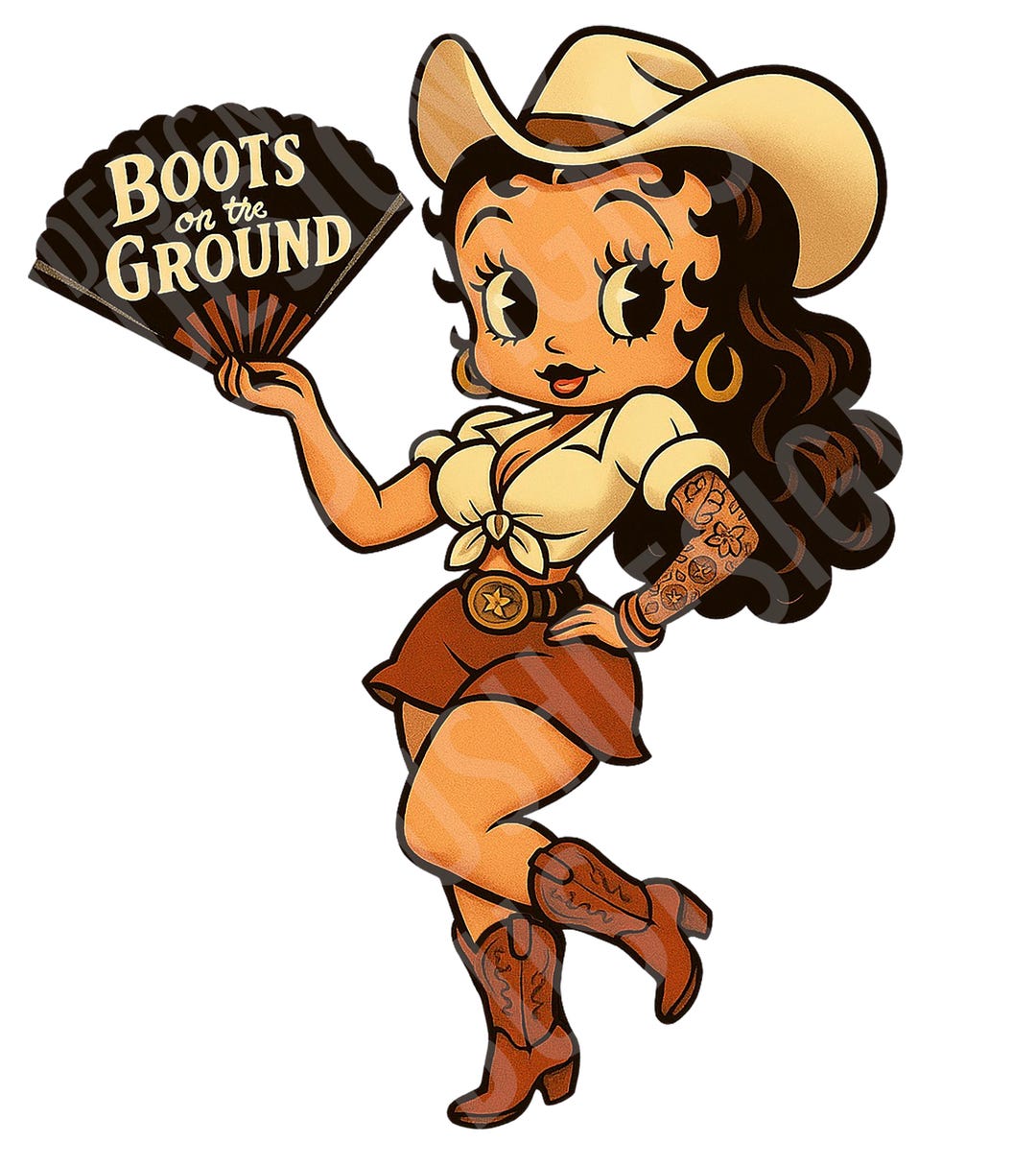 Black Betty Boop Boots on the Ground Images - TWO Png Files Vintage Pin ...