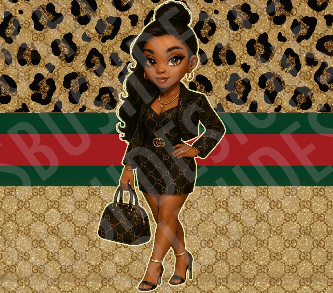 Unique Modern Black Betty Boop Designer Purse Tumbler Wrap PNG High ...