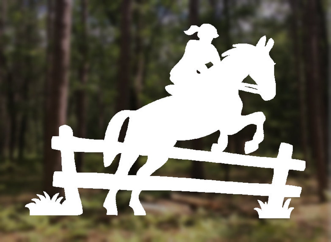 Jumping Horse Vinyl Decal, Car Window Decal, Hunter Jumper Sticker ...