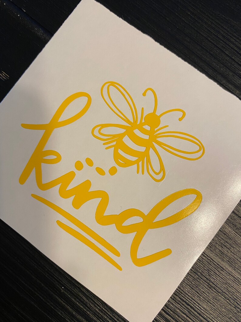 Bee Kind Car Bumper Vinyl Decal or Sticker Be Kind Car Decal | Etsy