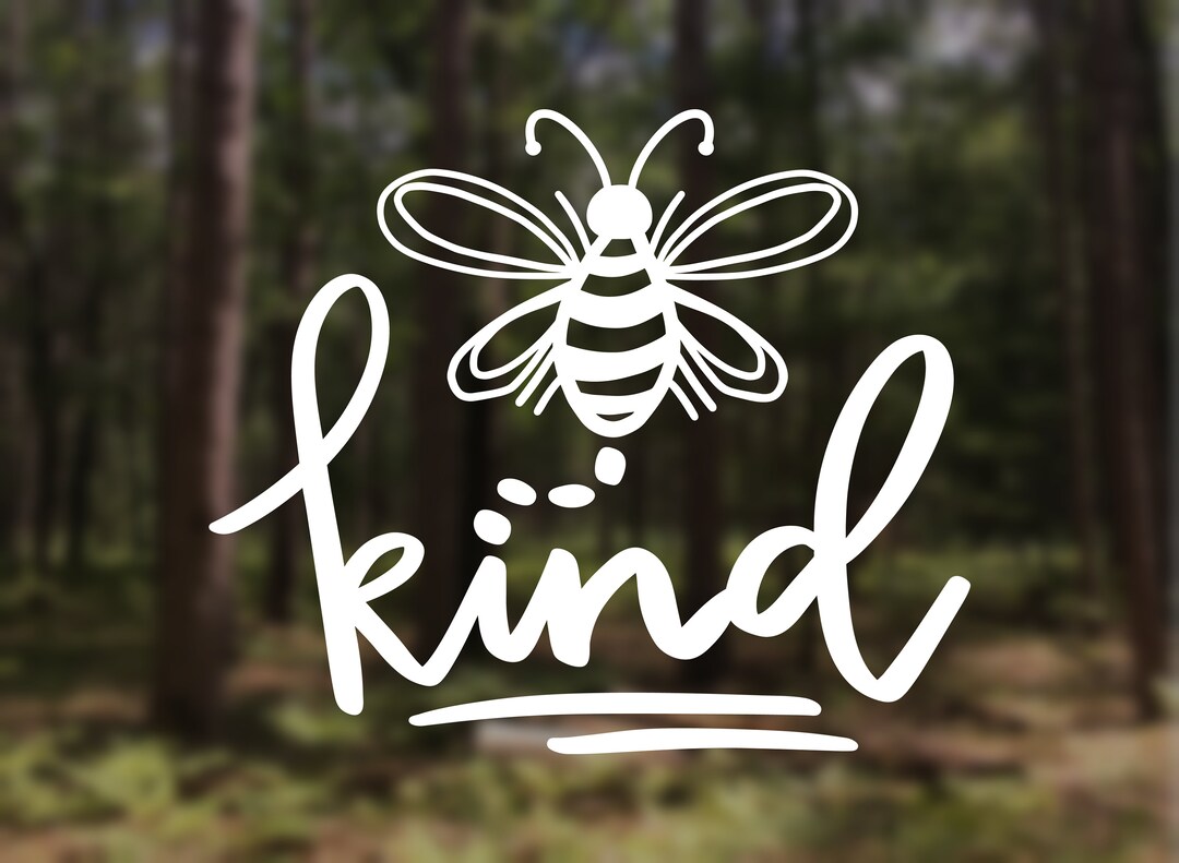 Bee Kind Car Bumper Vinyl Decal or Sticker, Be Kind Car Decal or ...