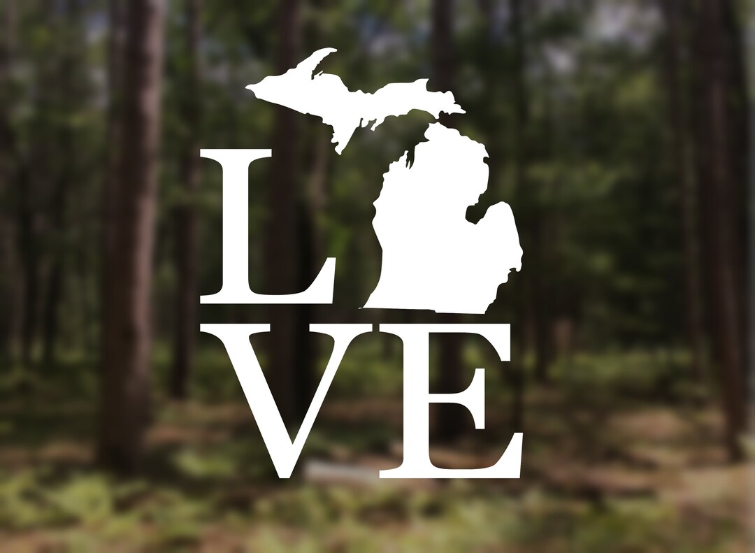 Michigan Love Vinyl Decal Car Bumper - Etsy