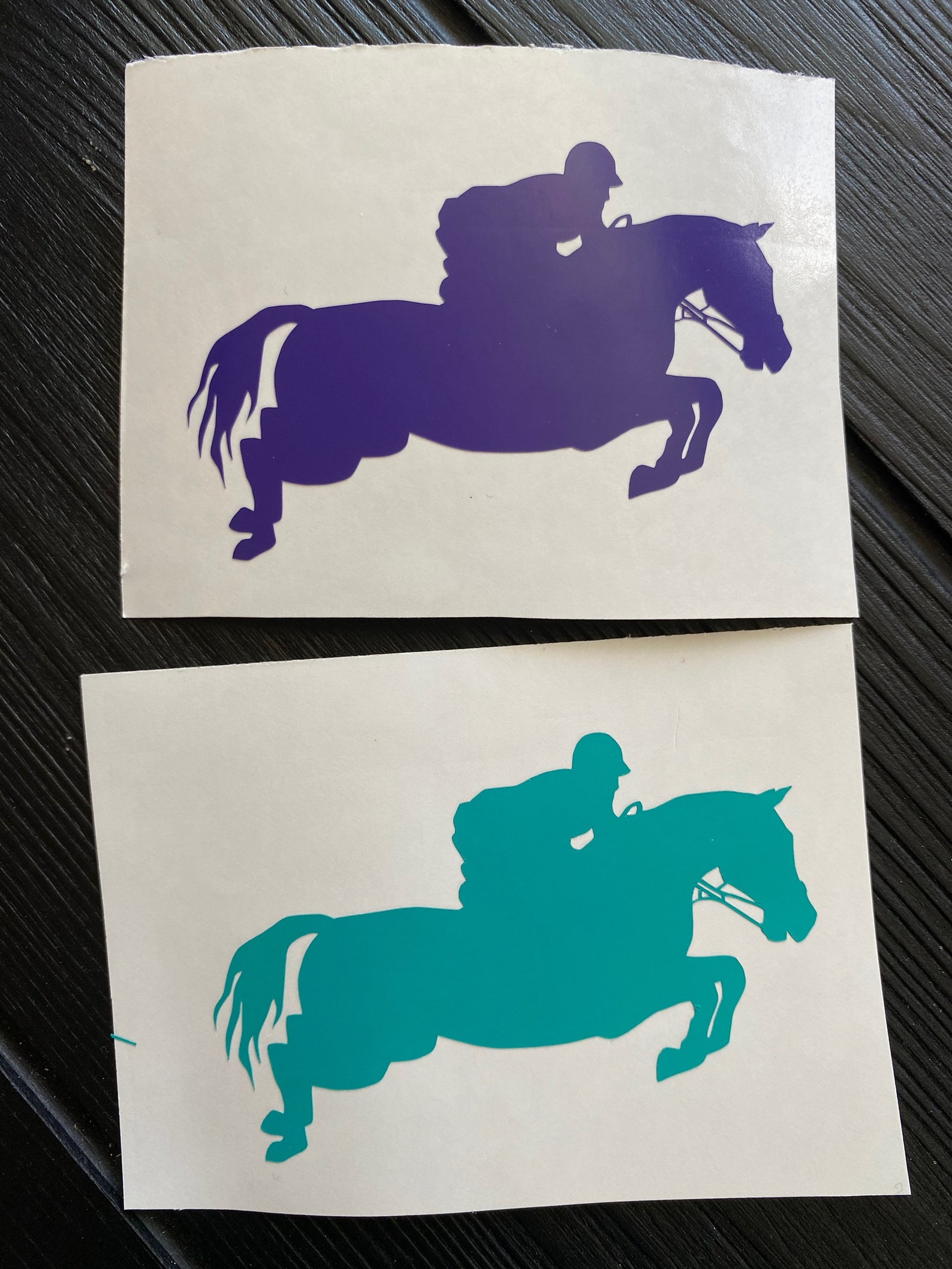 Jumping Horse Vinyl Car Bumper Decal or Sticker, Hunter Jumper Decal ...
