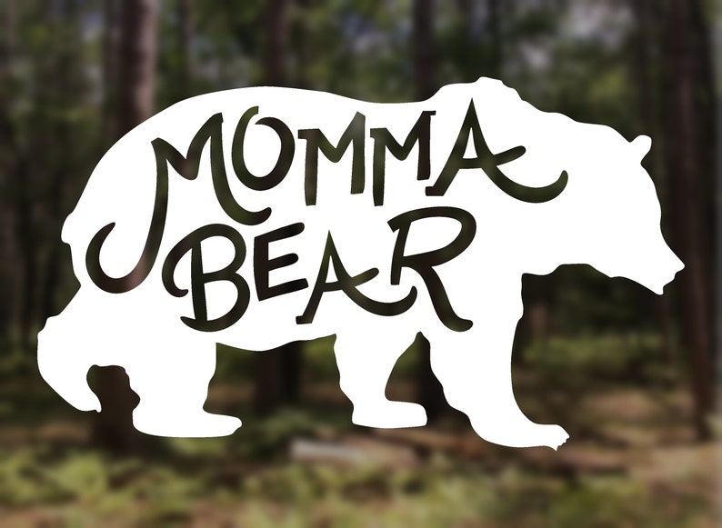 Momma Bear Mama Bear Vinyl Decal Sticker Mom Gift Mothers - Etsy