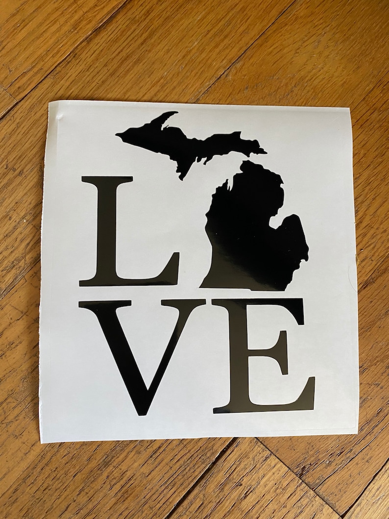 Michigan Love Vinyl Decal Car Bumper | Etsy