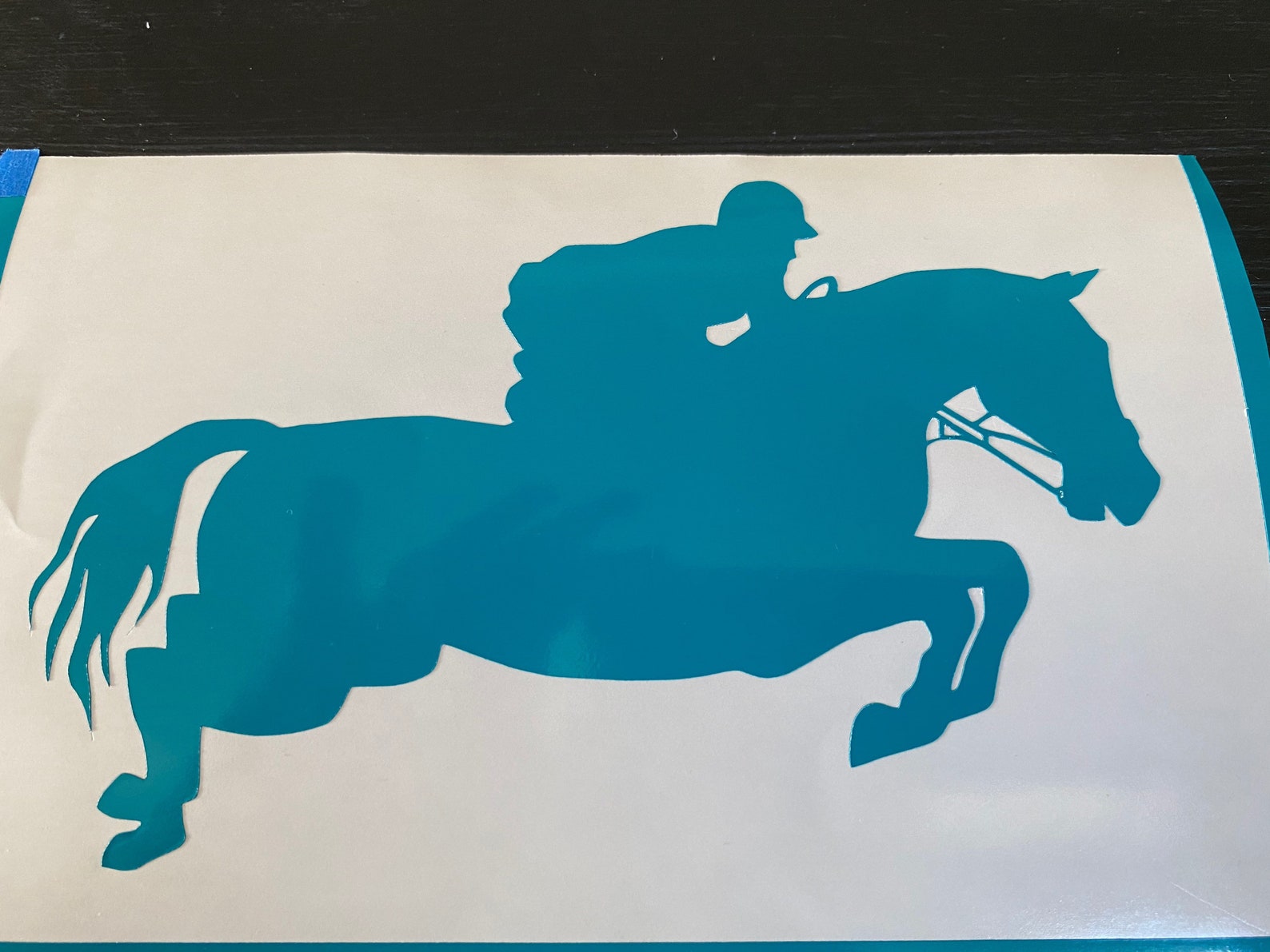 Jumping Horse Vinyl Car Bumper Decal or Sticker, Hunter Jumper Decal ...