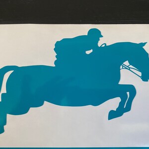 Jumping Horse Vinyl Car Bumper Decal or Sticker, Hunter Jumper Decal ...